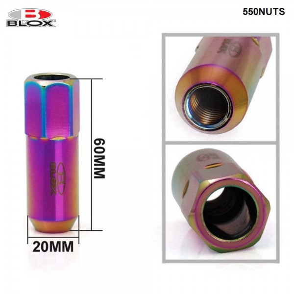 Blox Forged 7075 Aluminium Universal Racing Car Wheels Rims Lug Nuts M12X1.25 / M12X1.5,L : 60mm ...